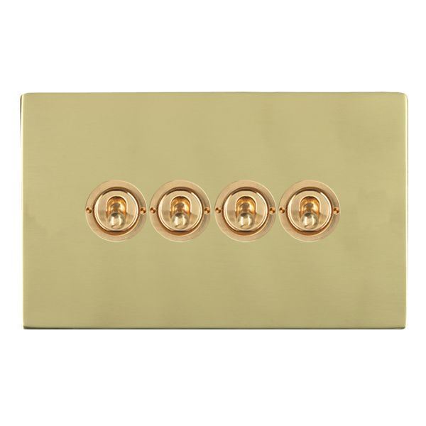 The Light Bulb Shop | Hamilton Sheer Screwless PB/BL 4 Gang 2 WAY 10AX ...